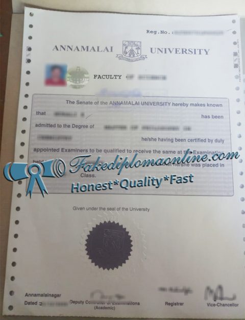 How to make a realistic Annamalai University degree in India