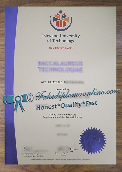 Get Tshwane University of Technology degree, buy TUT National diploma