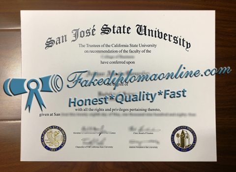 How long to buy a San Jose State University diploma certificate