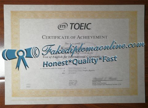 How much for a realistic TOEIC Certificate online