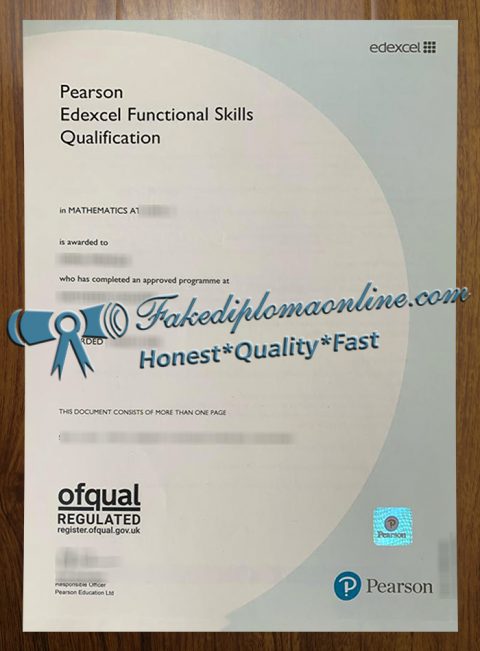 Order Edexcel Functional Skills in Mathematics Certificate in 2023