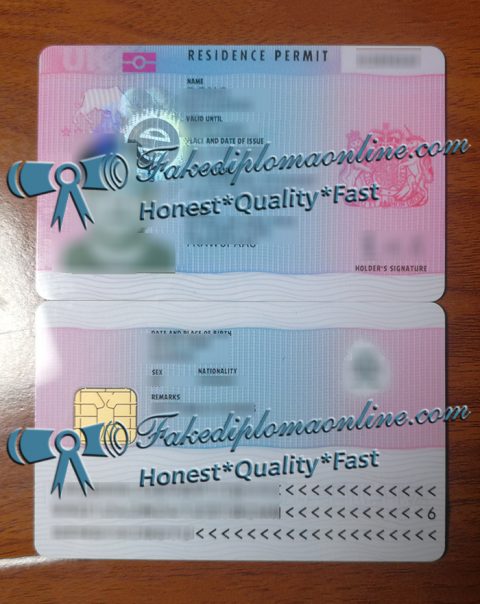 How do I get a realistic UK Residence Permit Card online?