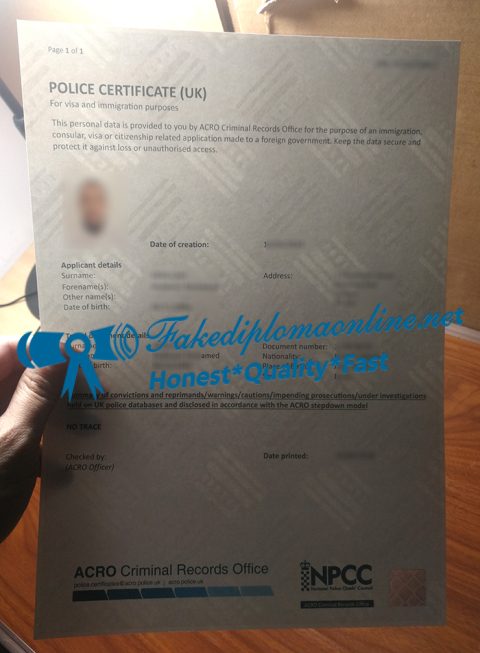 Where to buy a UK police clearance certificate with real watermark