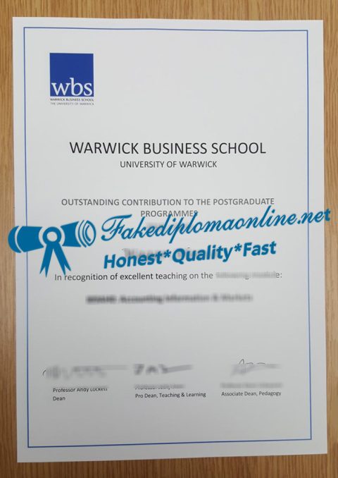 I need a fake Warwick Business School diploma certificate