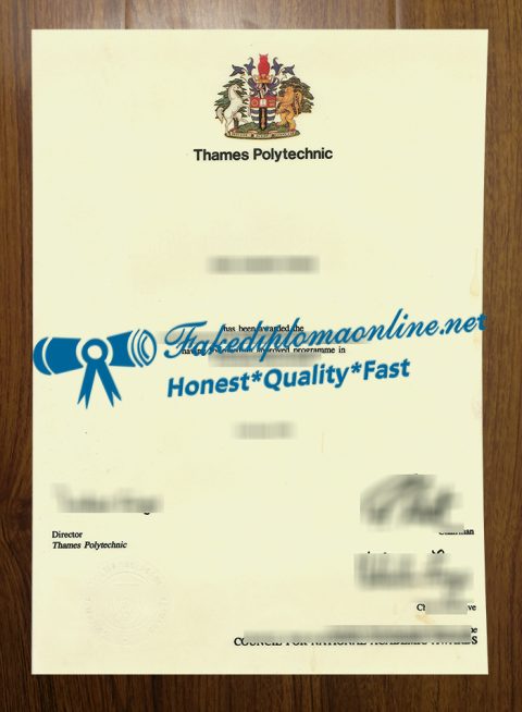 I need a Thames Polytechnic diploma certificate in the UK