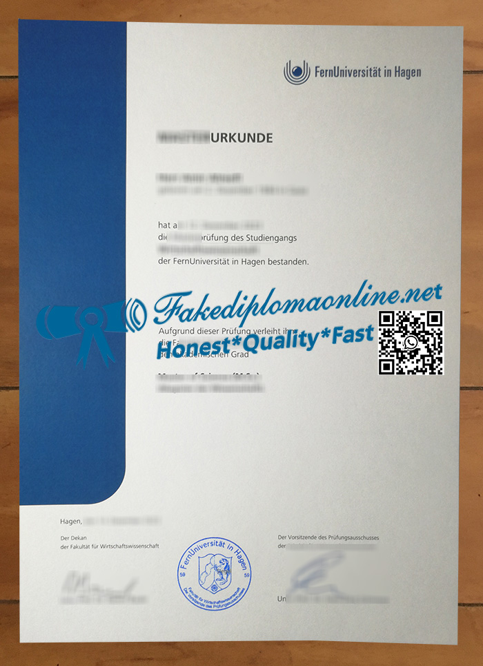 Guaranteed to order a FernUniversität in Hagen degree online